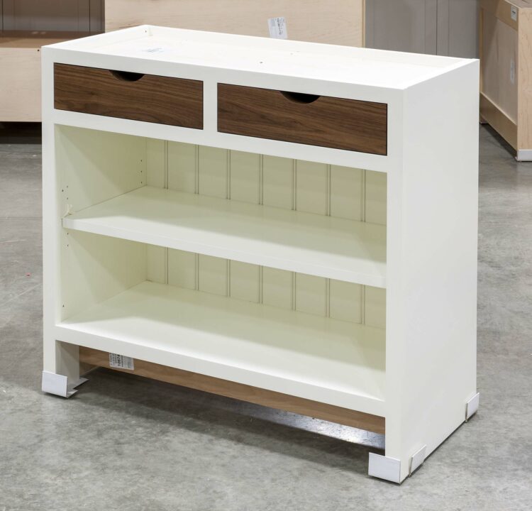 Base Open Shelf Cabinet with Two Drawers - Crown Point Cabinetry